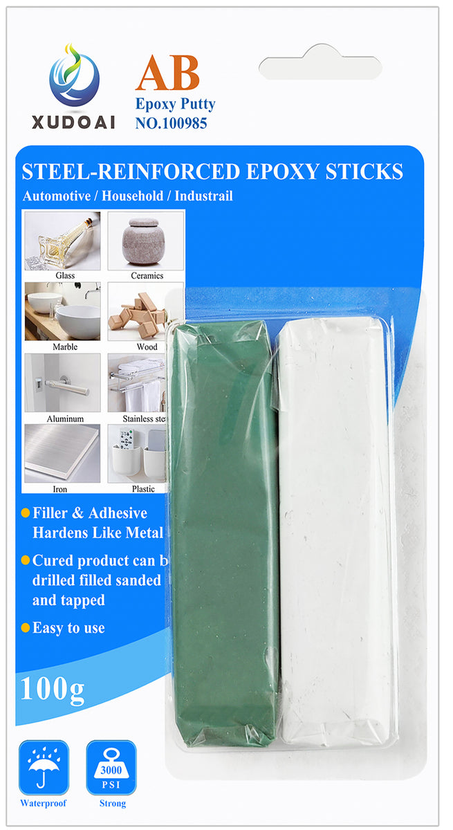 Epoxy Putty Stick, XUDOAI 100g Hard and Fast Repair Epoxy Glue Metal,